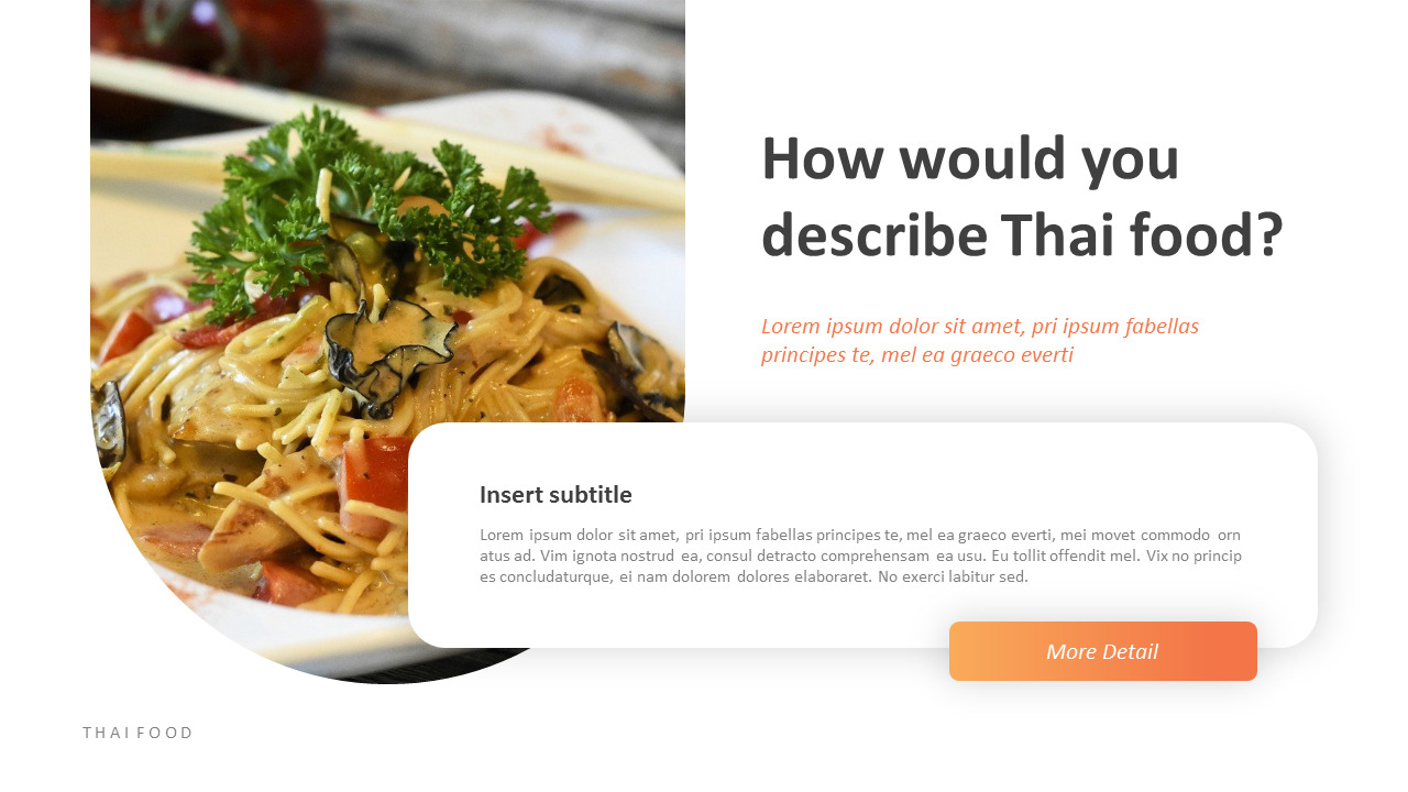 Thai Food PowerPoint Templates|Business