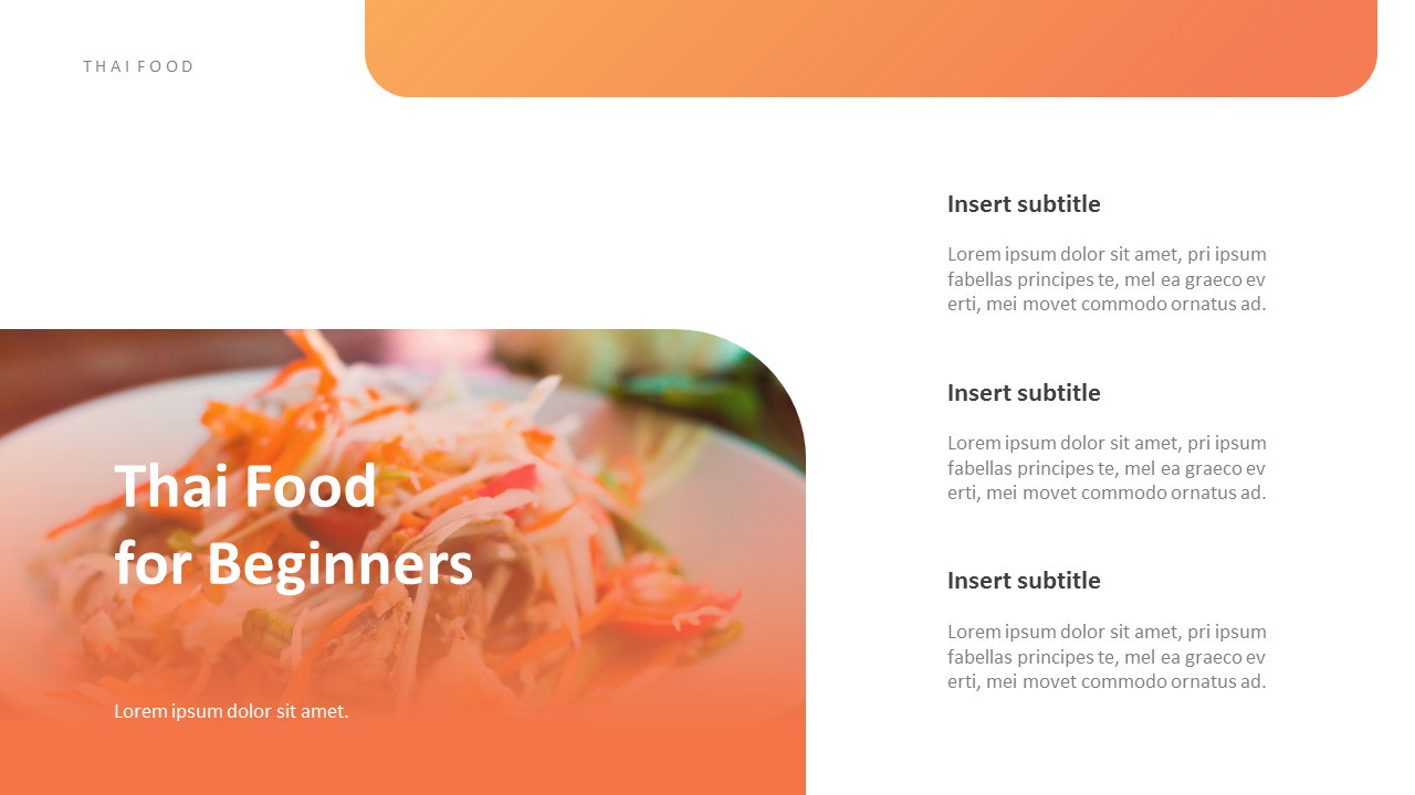 Thai Food PowerPoint Templates|Business