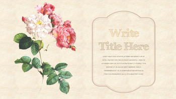 Vintage Flower PowerPoint Presentation PPT|Lifestyle|Templates