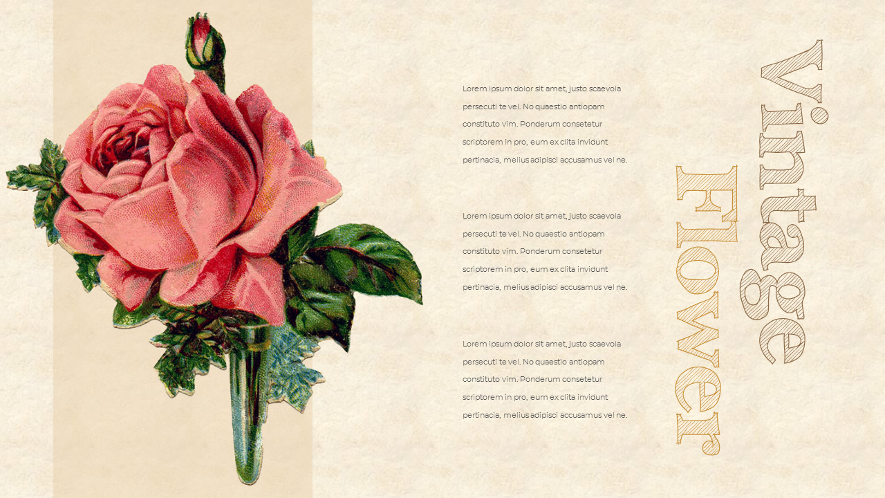 Vintage Flower PowerPoint Presentation PPT|Lifestyle|Templates