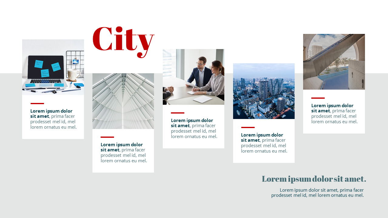 Work and the City PowerPoint Templates for Presentation