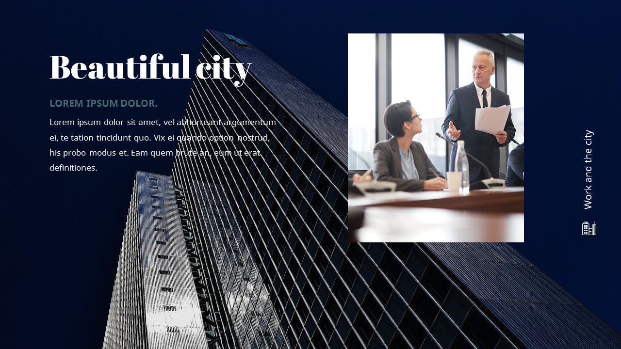 Work and the City PowerPoint Templates for Presentation