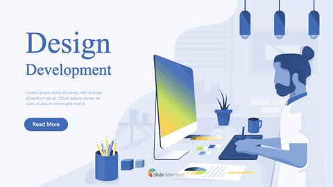 Design Development Business Pitch Deck team presentation template