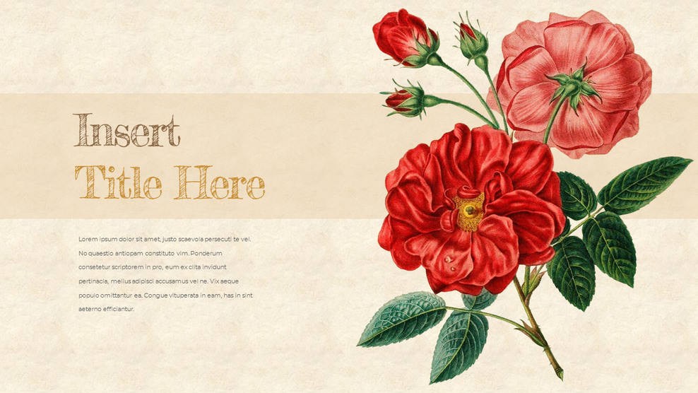 Vintage Flower Best Google Slides|Lifestyle