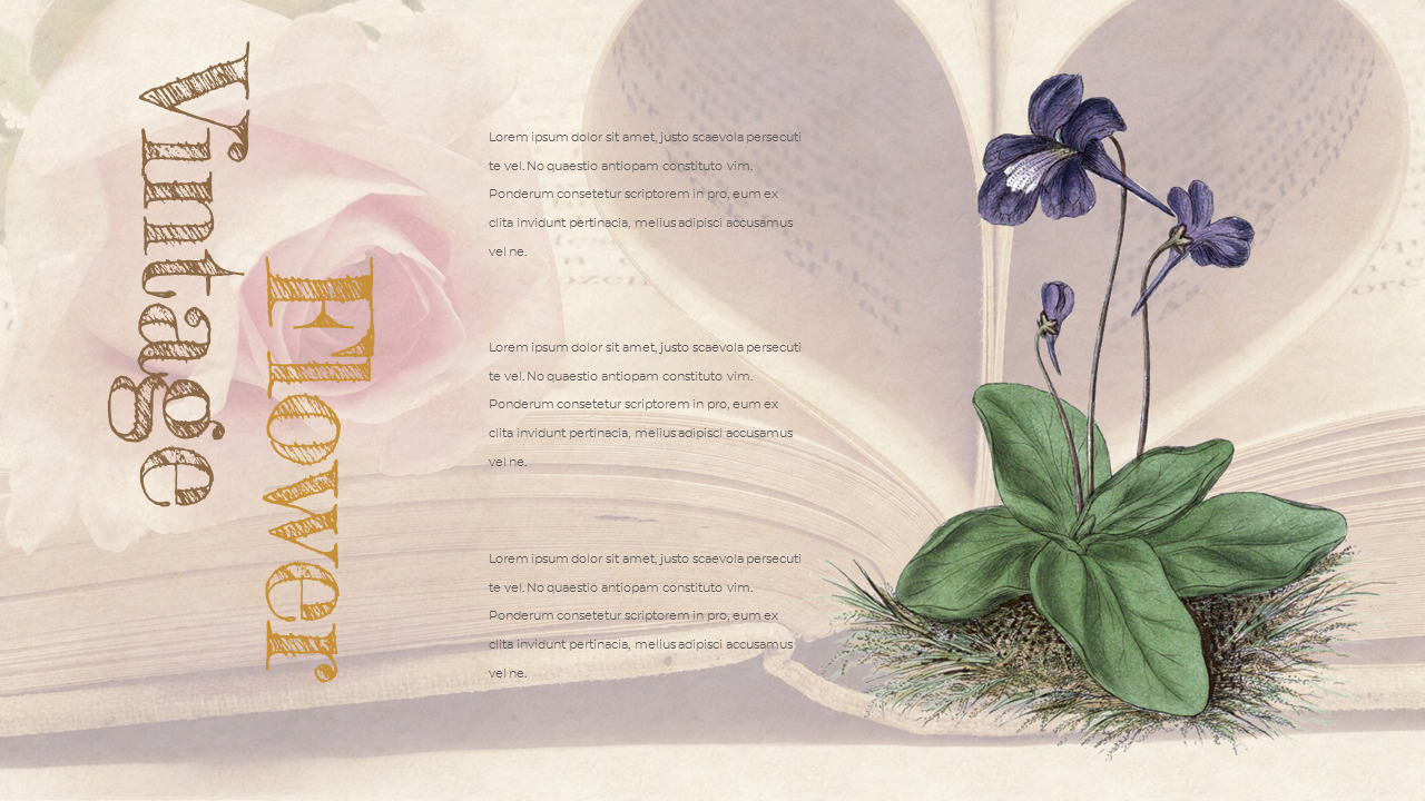 Vintage Flower Best Google Slides|Lifestyle