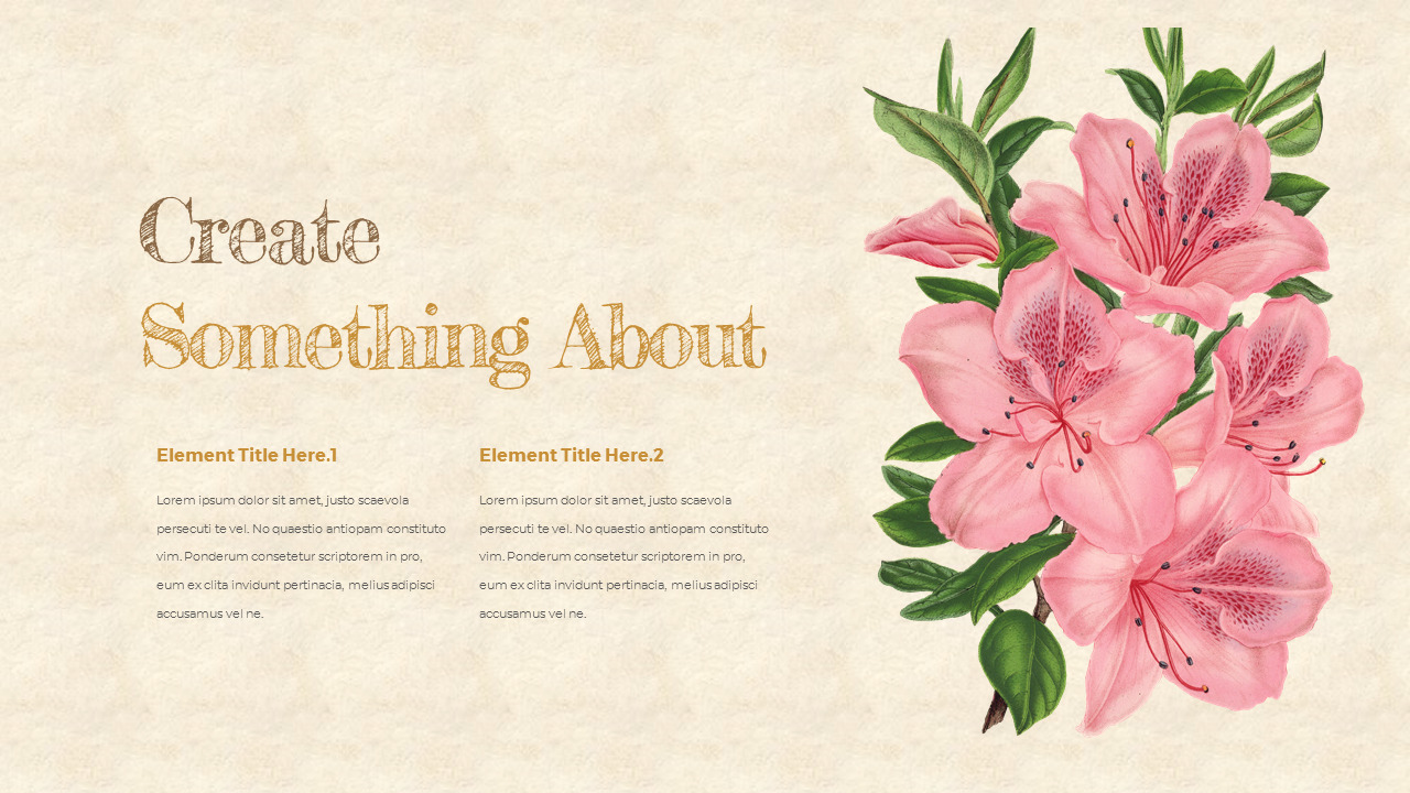Vintage Flower Best Google Slides|Lifestyle