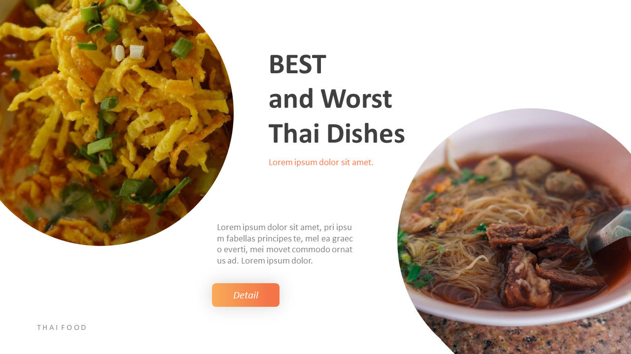 Thai Food Google Slides Themes for Presentations|Business