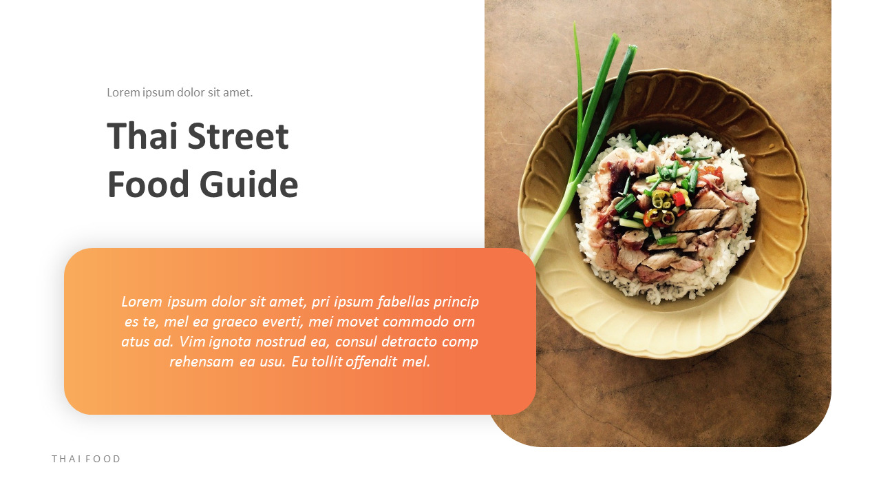 Thai Food Google Slides Themes for Presentations|Business