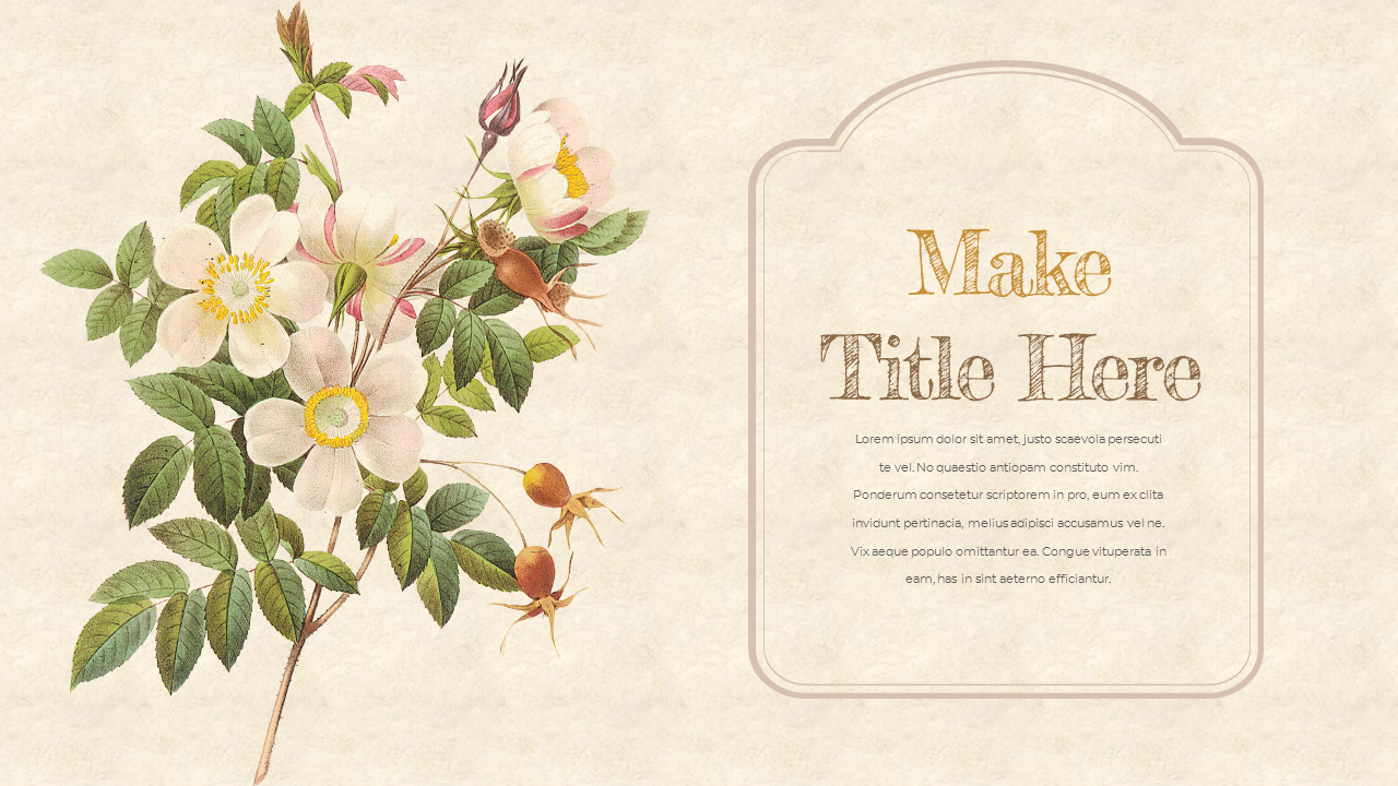 Vintage Flower Best Google Slides|Lifestyle