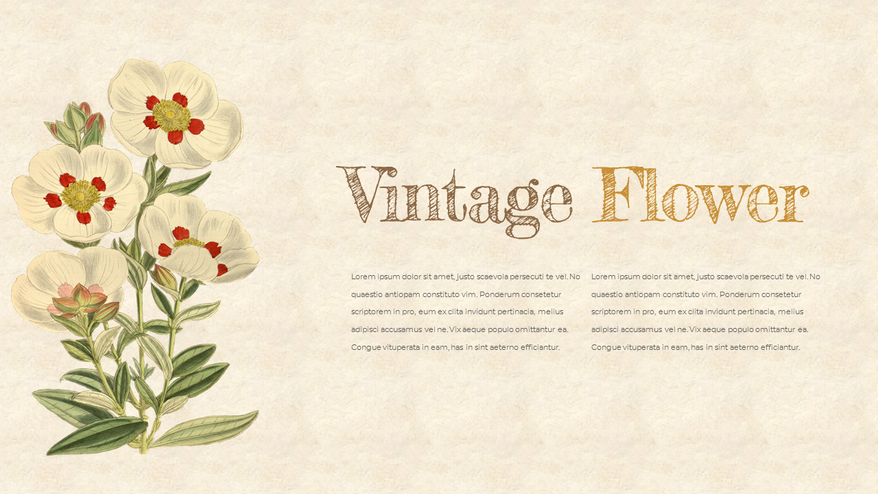 Vintage Flower Best Google Slides|Lifestyle