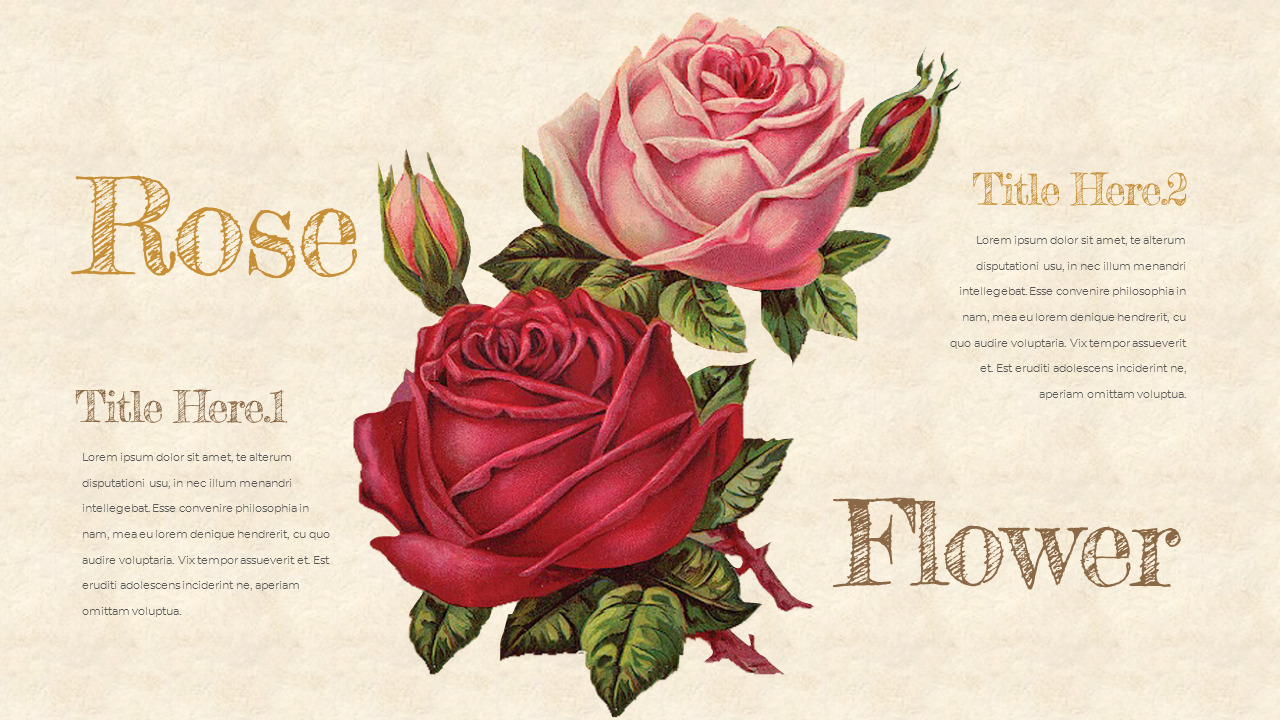 Vintage Flower Best Google Slides|Lifestyle