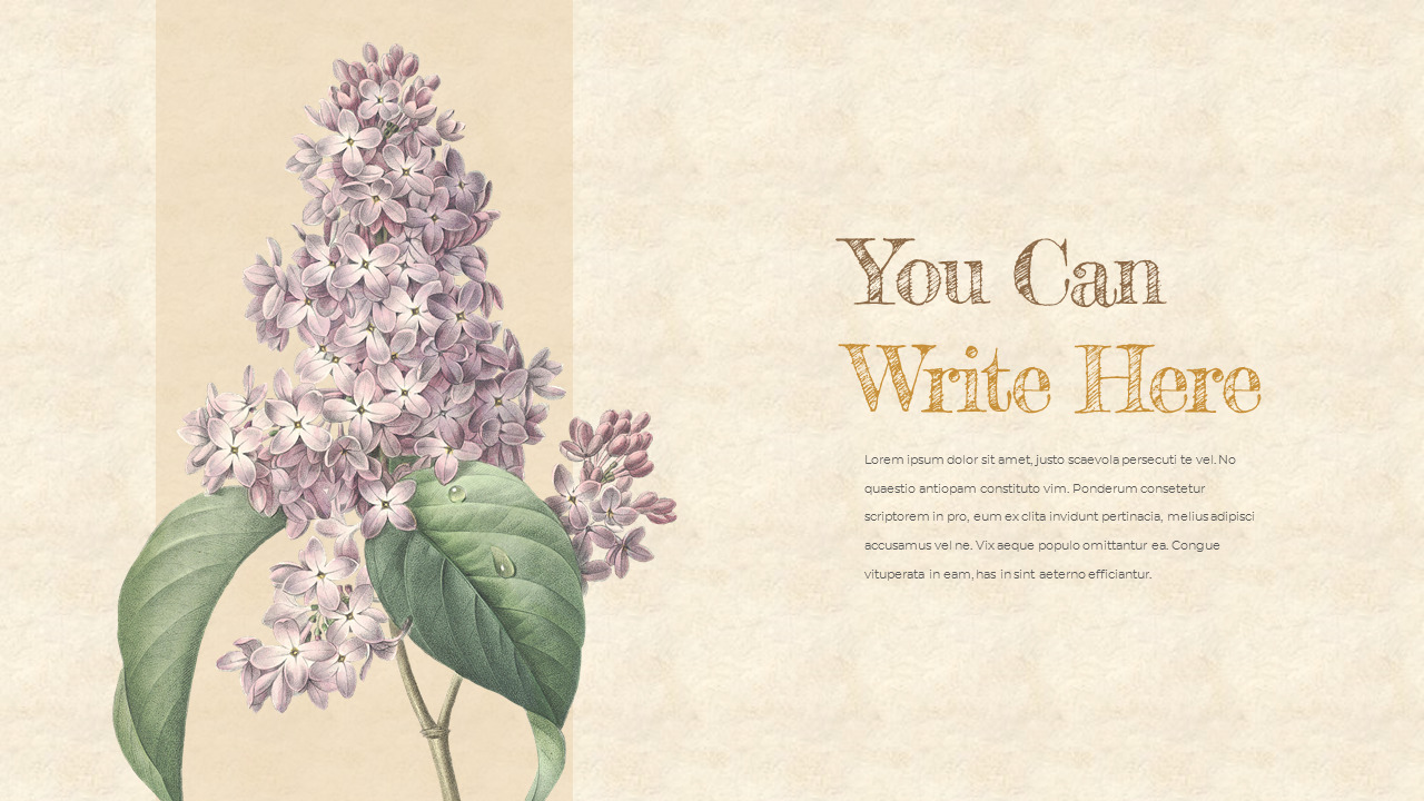 Vintage Flower Best Google Slides|Lifestyle