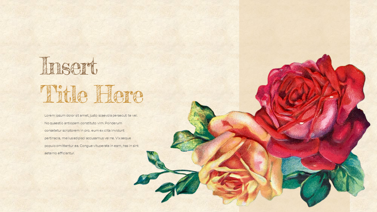 Vintage Flower Best Google Slides|Lifestyle