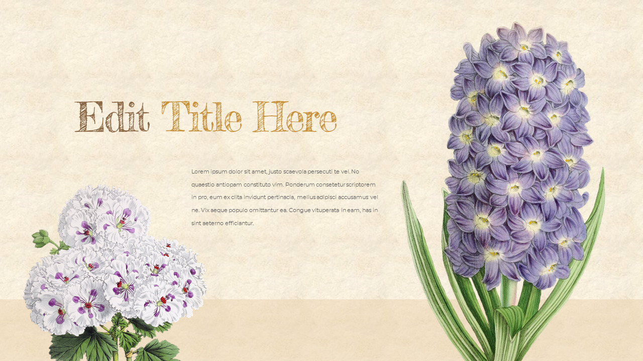 Vintage Flower Best Google Slides|Lifestyle