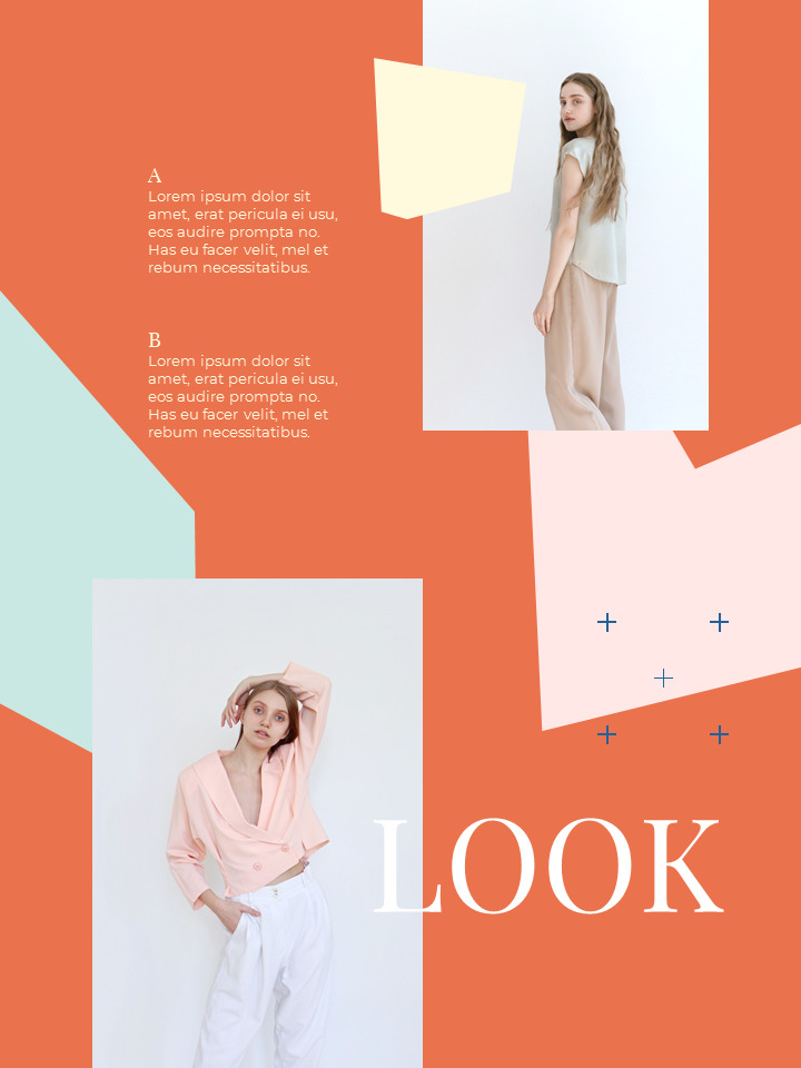 Abstract Geometric Lookbook Cover Presentation PowerPoint