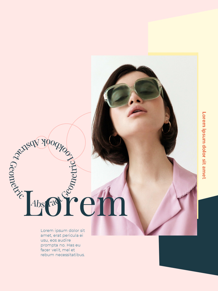 Abstract Geometric Lookbook Cover Presentation PowerPoint