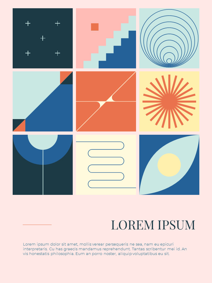 Abstract Geometric Lookbook Cover Presentation PowerPoint