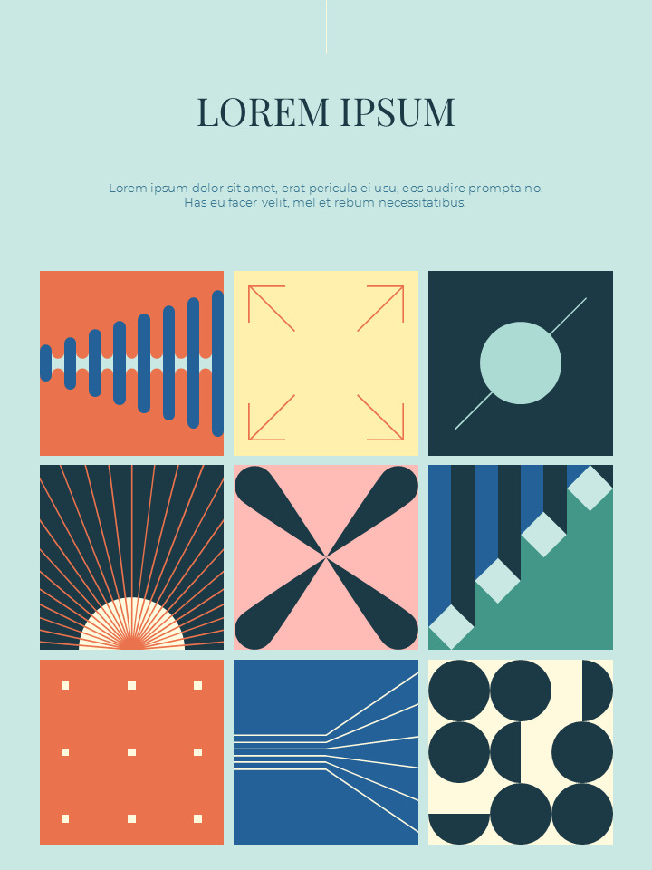 Abstract Geometric Lookbook Cover Presentation PowerPoint