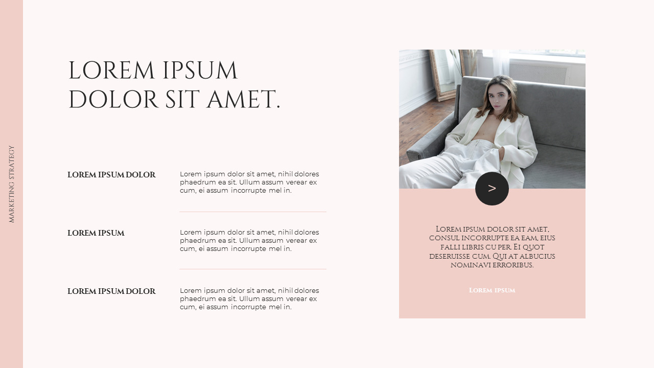 Brand Project Strategy Simple PowerPoint Template Design