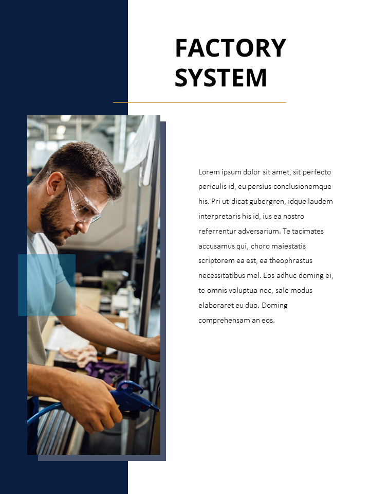 Industrial Facility Simple PowerPoint Template Design