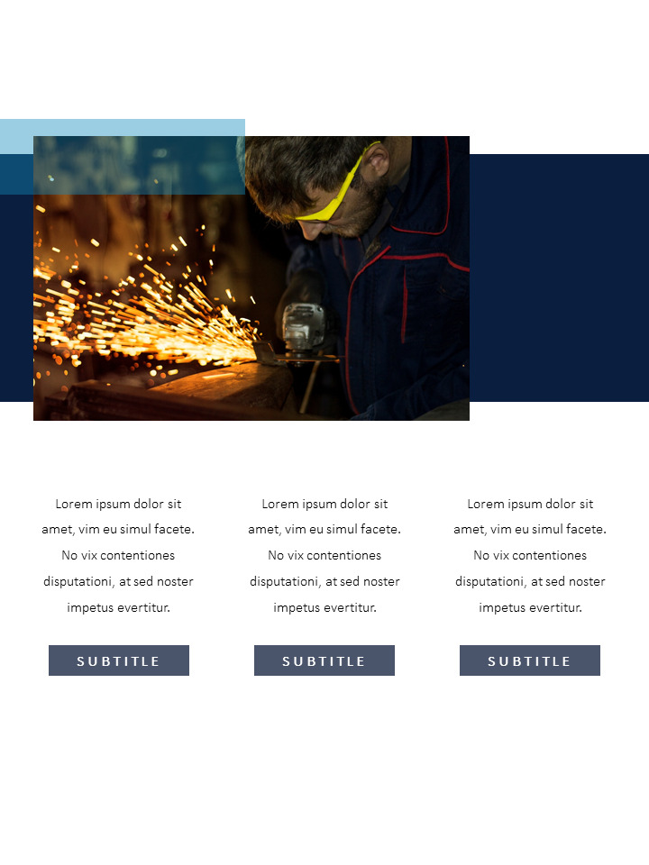 Industrial Facility Simple PowerPoint Template Design