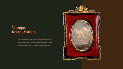 Vintage Frame Simple PowerPoint Template Design