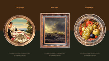 Vintage Frame Simple PowerPoint Template Design