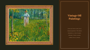 Vintage Frame Simple PowerPoint Template Design