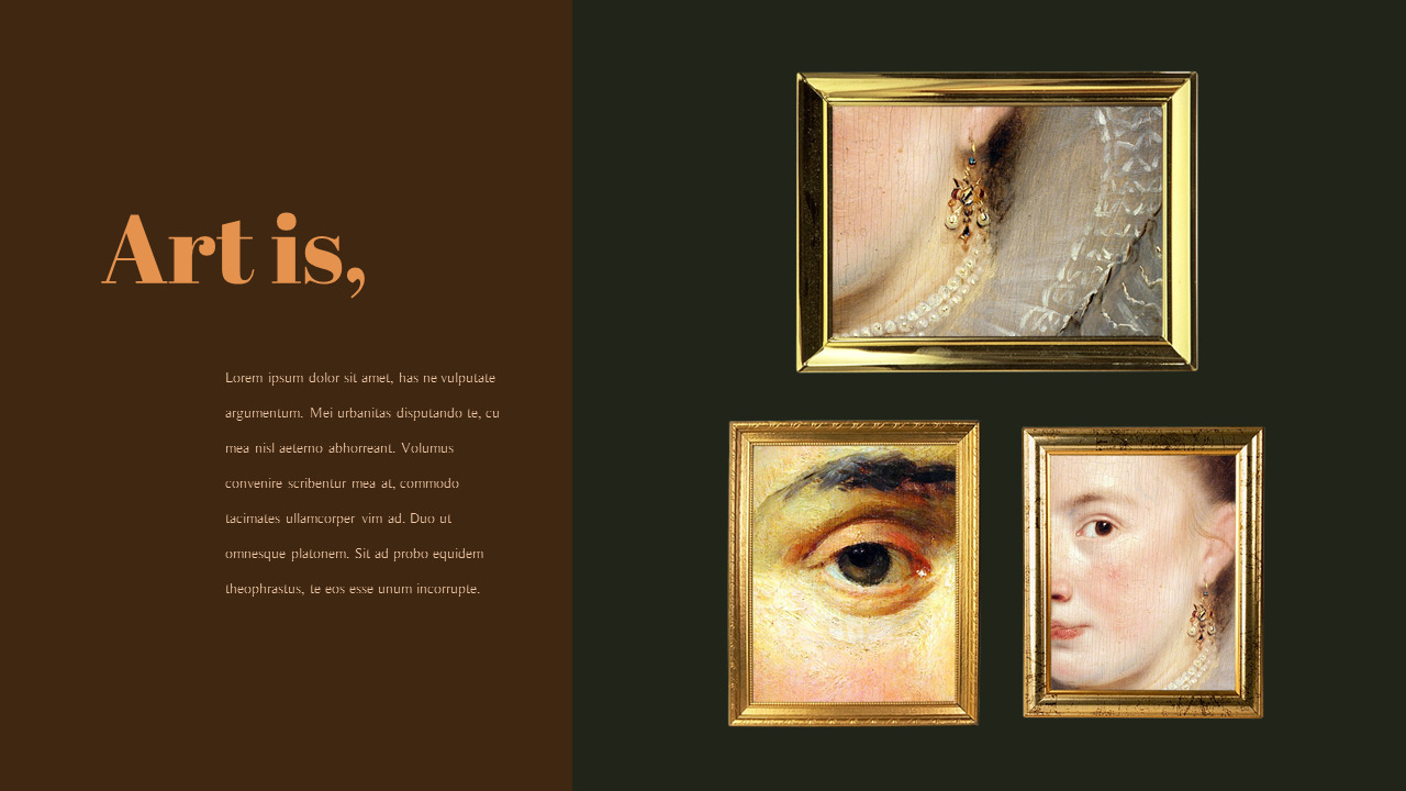 Vintage Frame Simple PowerPoint Template Design