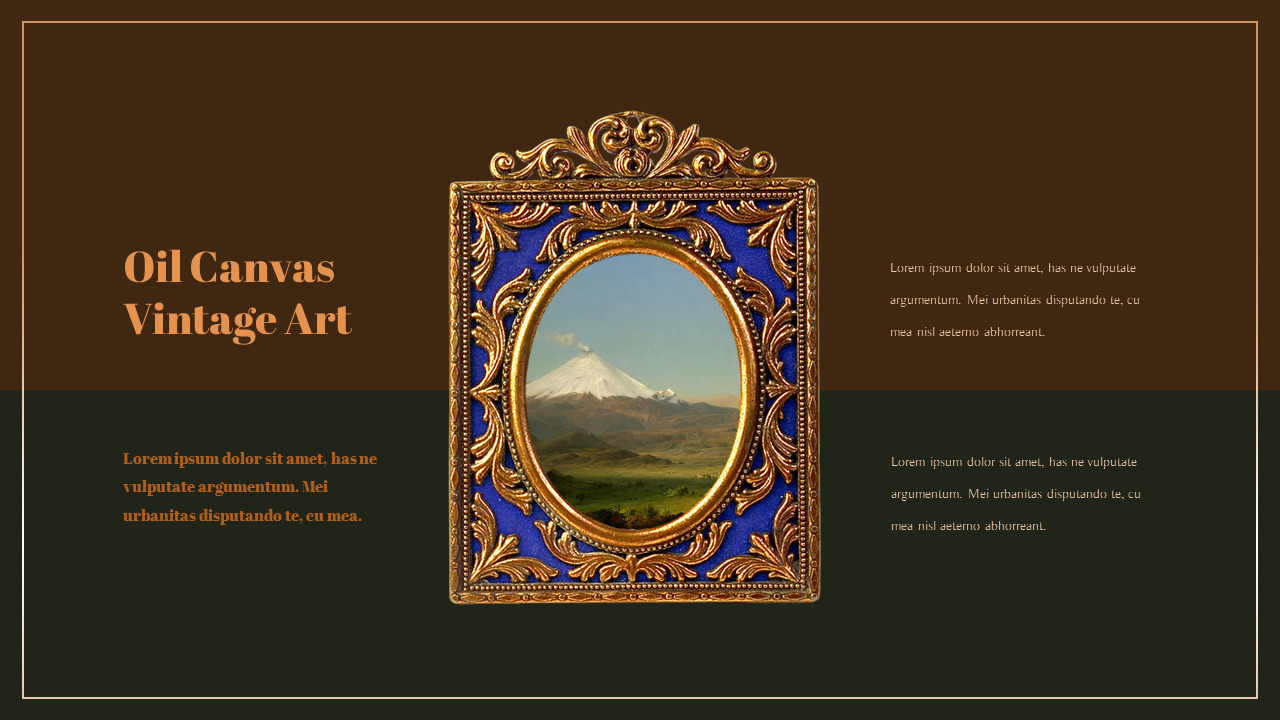 Vintage Frame Simple PowerPoint Template Design