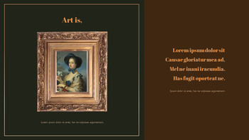 Vintage Frame Simple PowerPoint Template Design