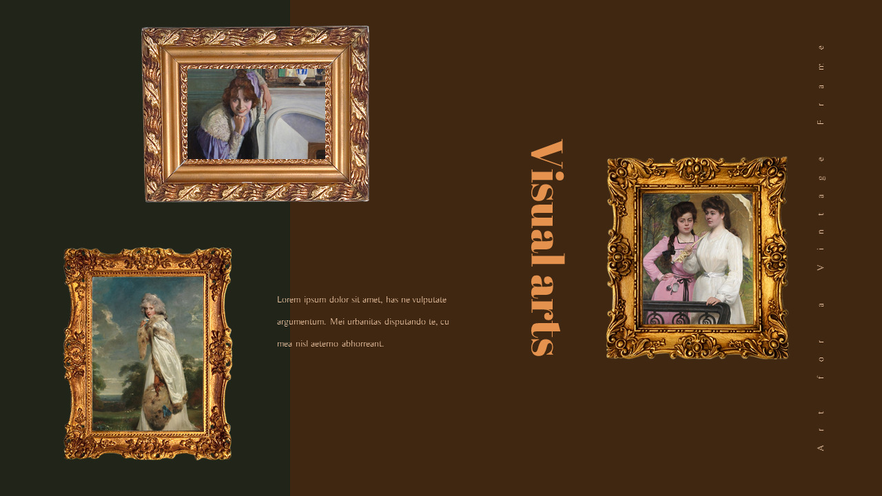 Vintage Frame Simple PowerPoint Template Design