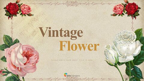 Vintage Flower presentation slide design|Lifestyle|Keynote