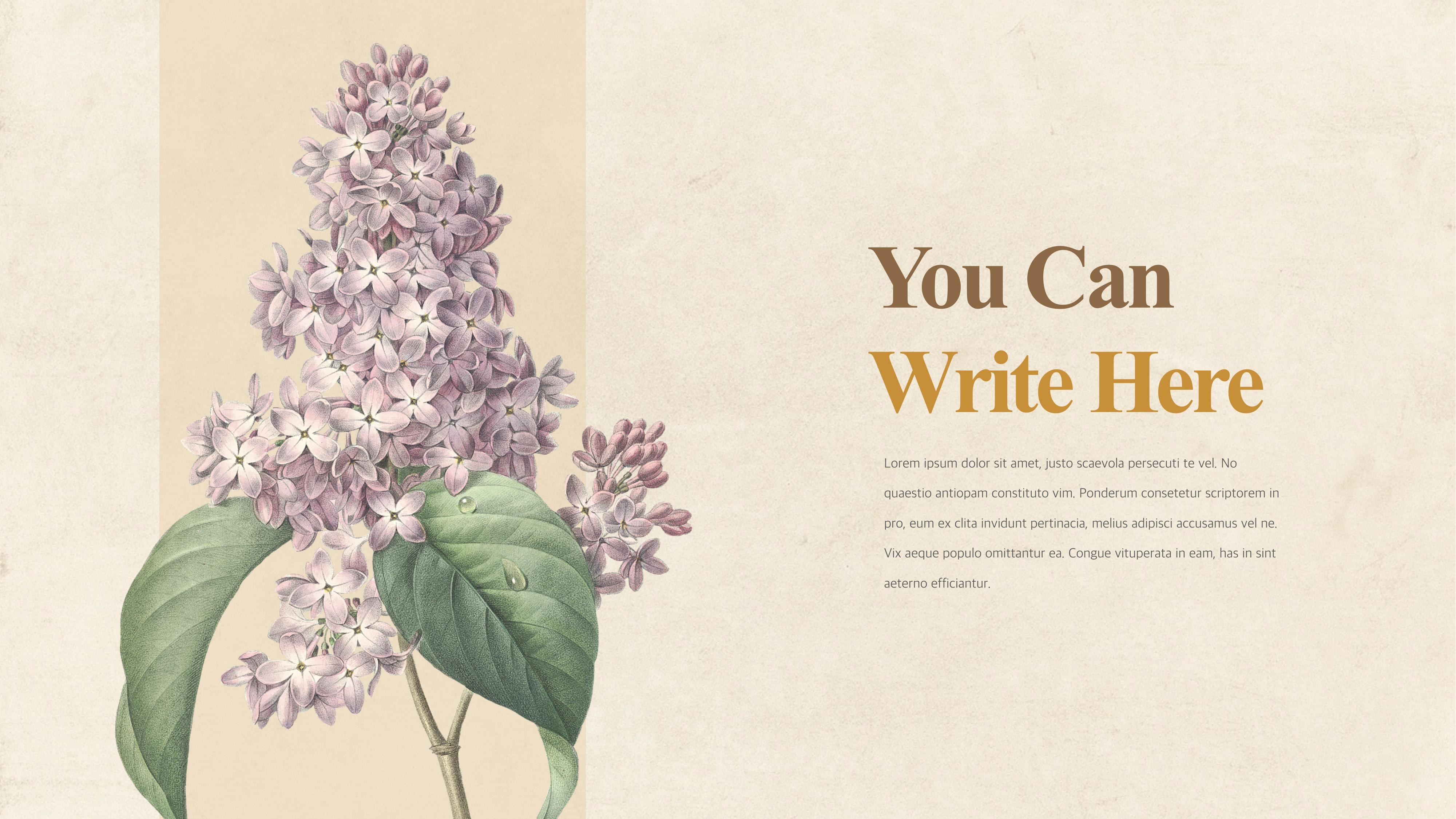 Vintage Flower presentation slide design|Lifestyle|Keynote