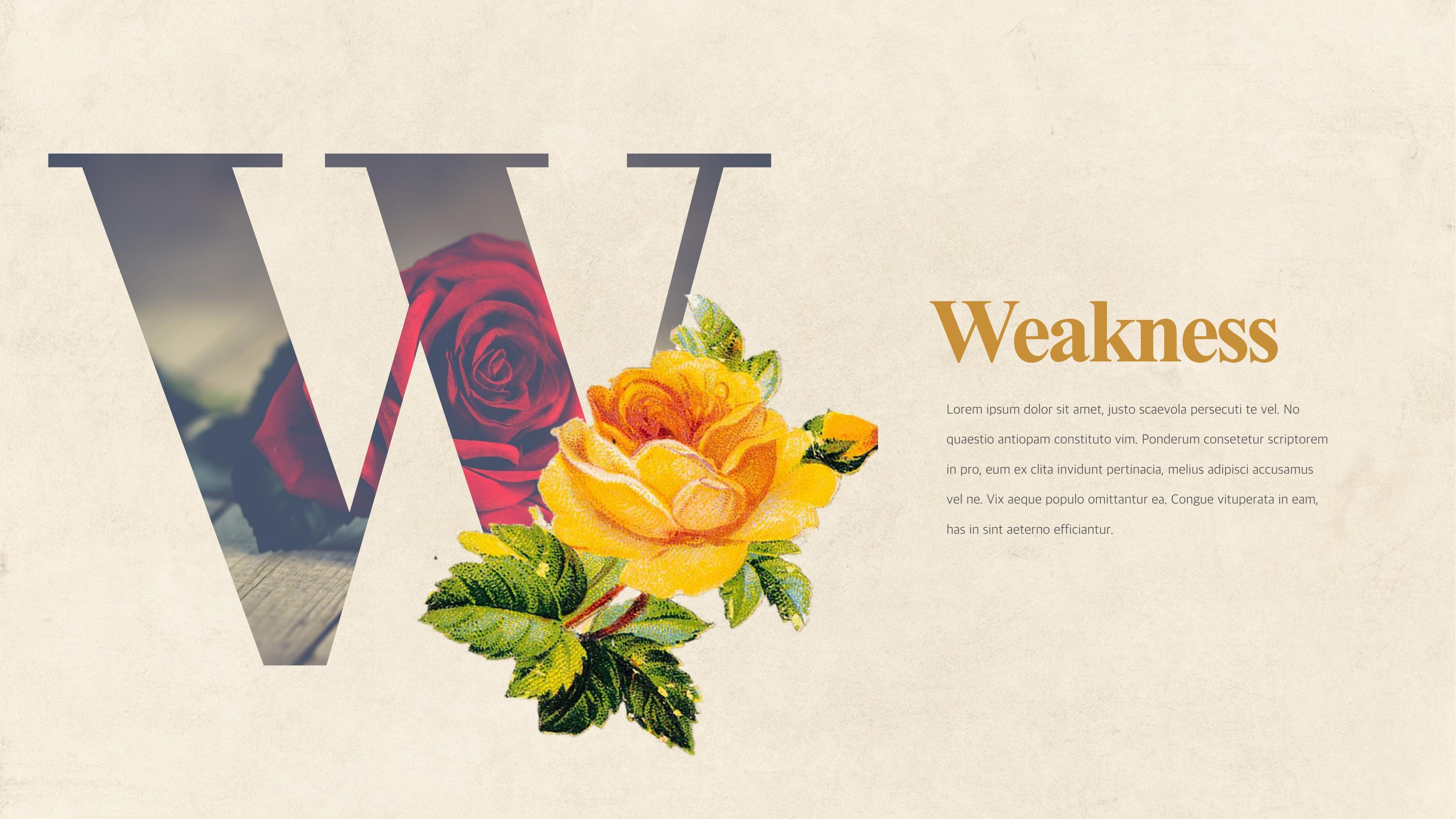 Vintage Flower presentation slide design|Lifestyle|Keynote