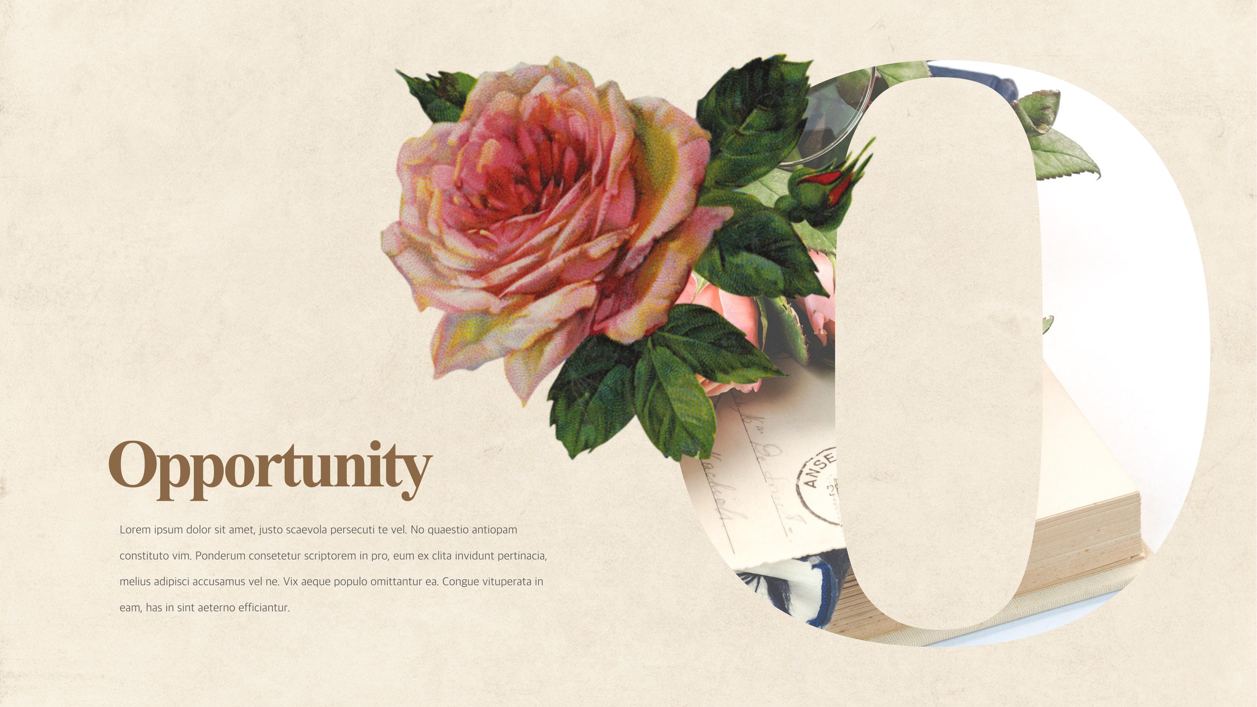 Vintage Flower presentation slide design|Lifestyle|Keynote