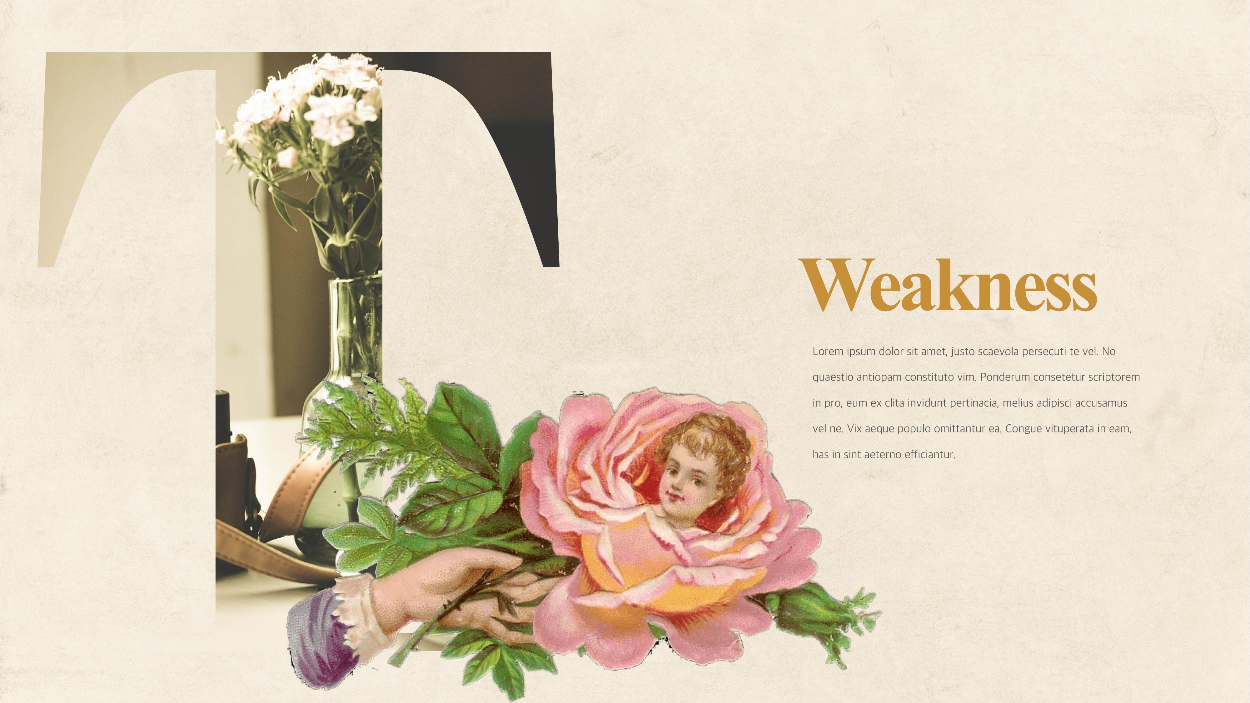 Vintage Flower presentation slide design|Lifestyle|Keynote