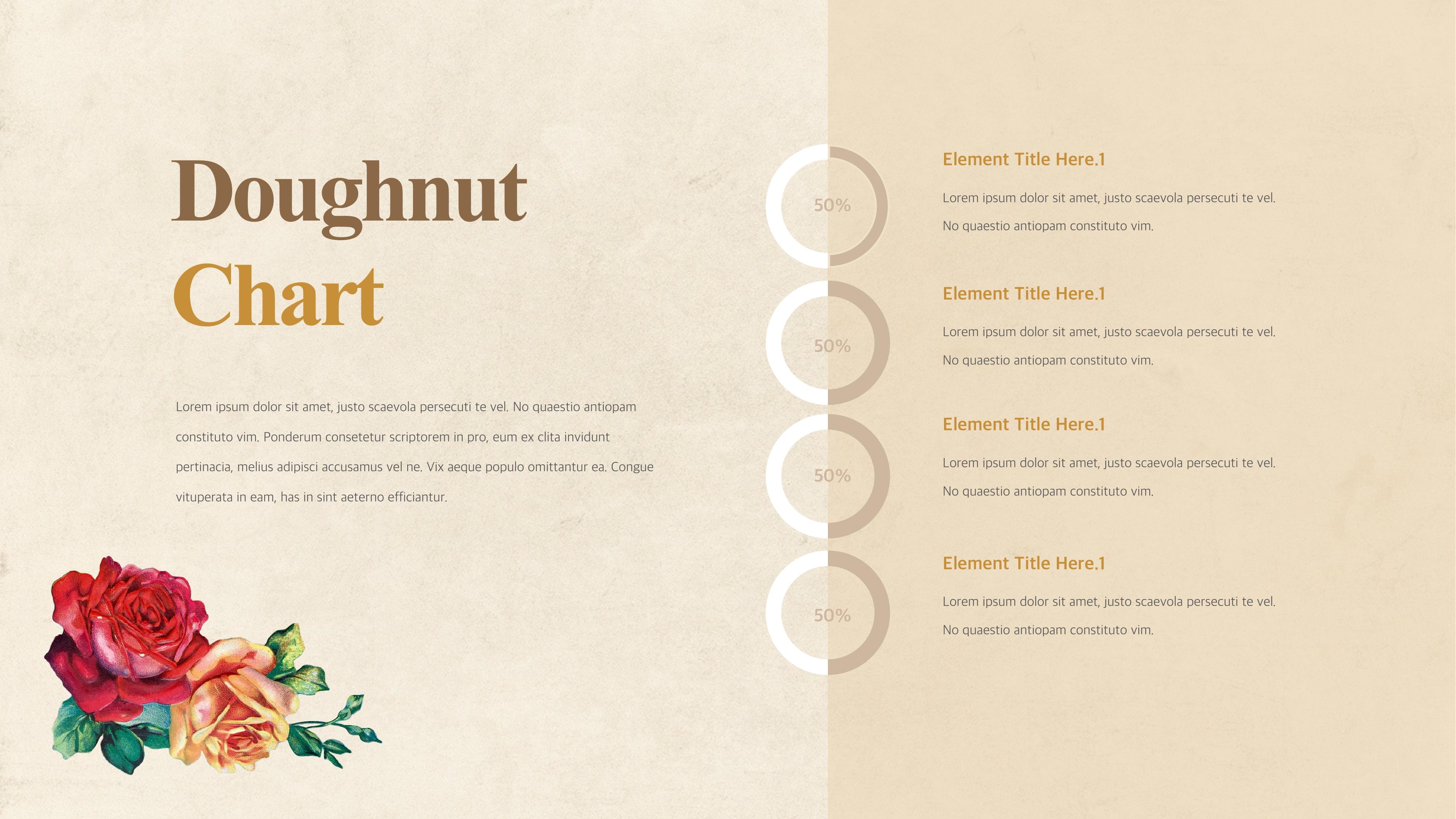 Vintage Flower presentation slide design|Lifestyle|Keynote