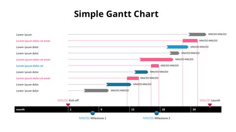 Simple Gantt Chart|Tables|Diagram