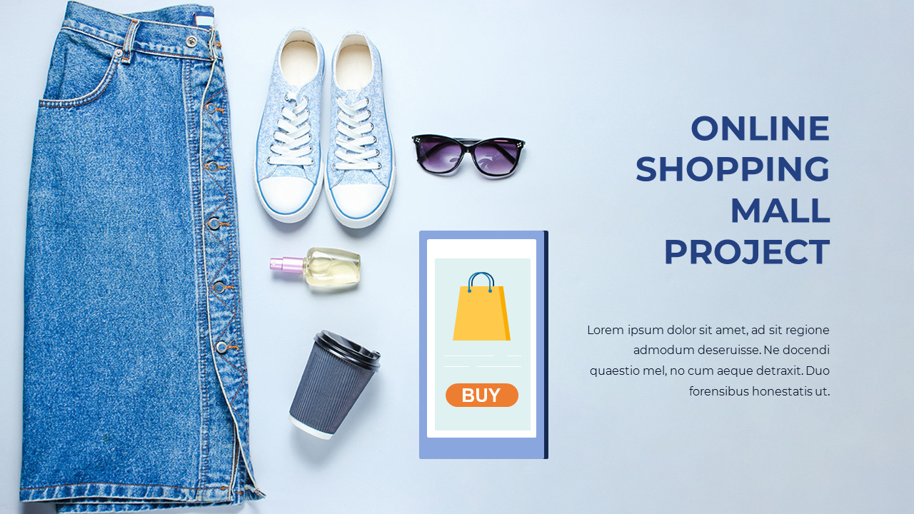 Online Shopping Mall Google PowerPoint Slides