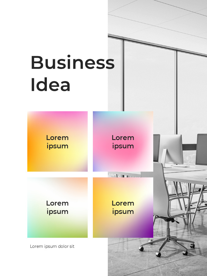 Gradient Colors Business Project PPT Design Templates