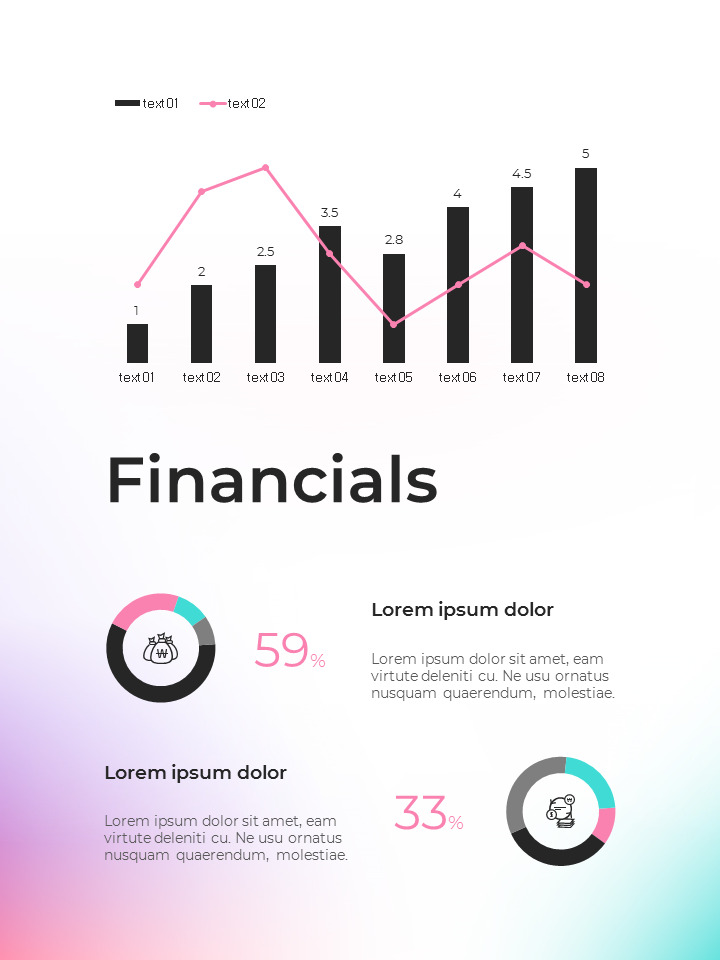 Gradient Colors Business Project PPT Design Templates