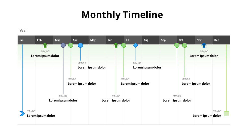 Monthly Timeline|Tables|Diagram