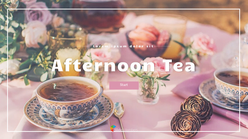 Afternoon Tea template design|Lifestyle|Google Slides