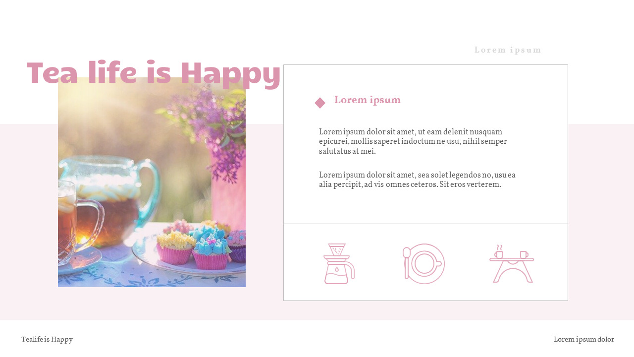 Afternoon Tea template design|Lifestyle|Google Slides