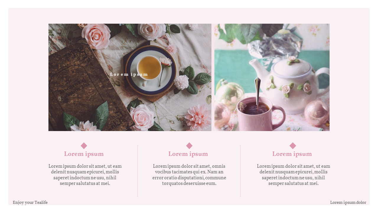 Afternoon Tea template design|Lifestyle|Google Slides