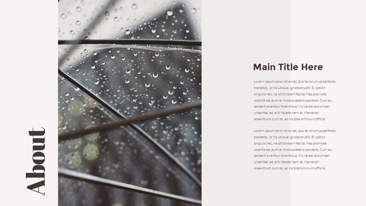 A Rainy Day google slides template|Lifestyle