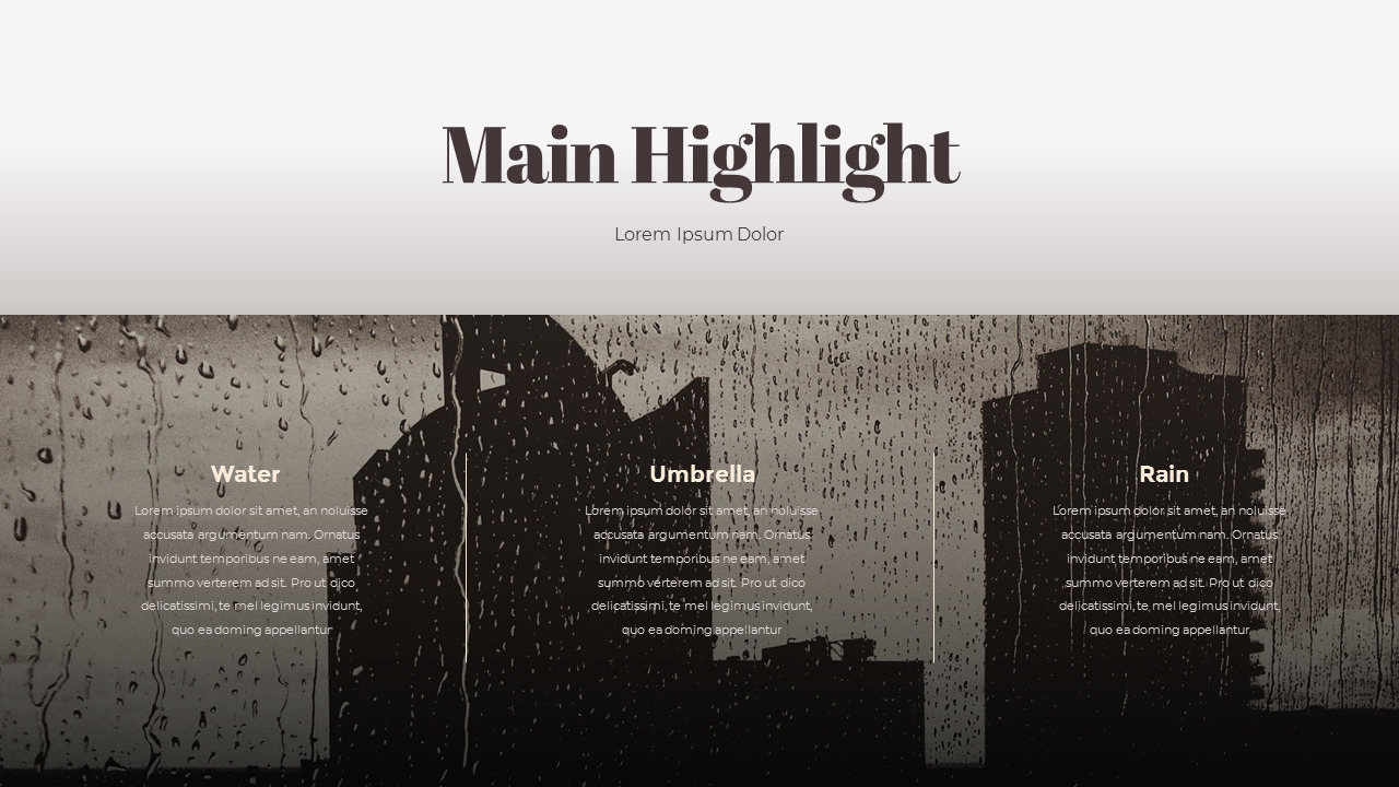 A Rainy Day google slides template|Lifestyle