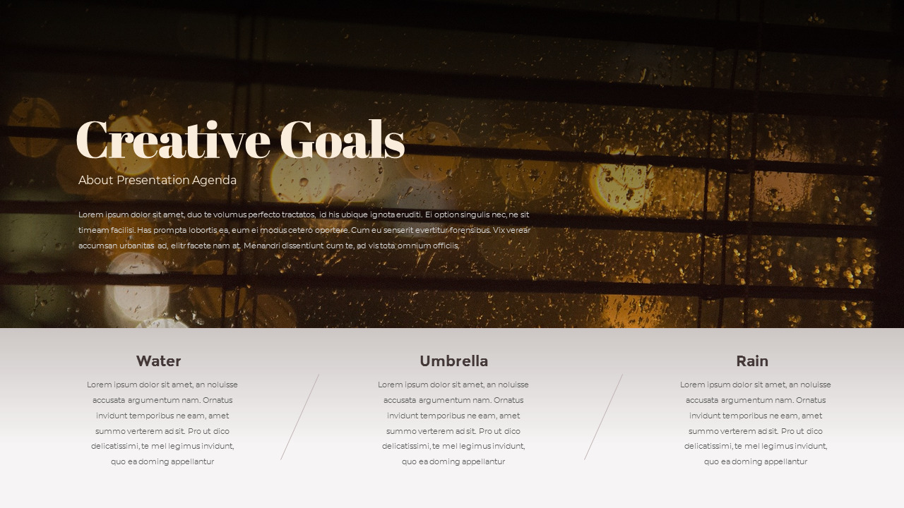 A Rainy Day google slides template|Lifestyle