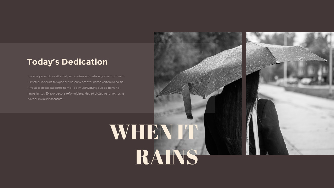 A Rainy Day google slides template|Lifestyle